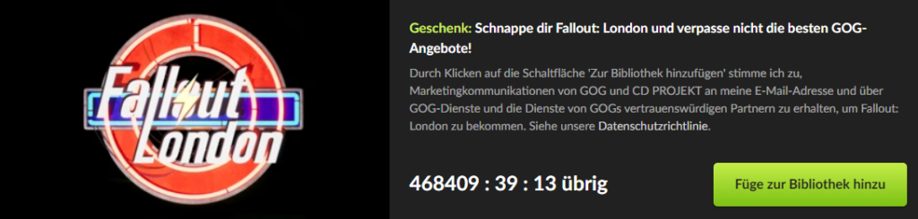 [GOG] Fallout: London – Gib mir Spiele!